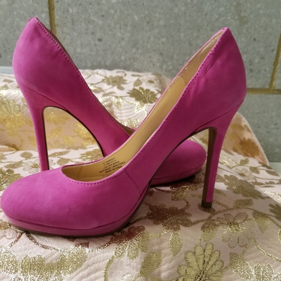 Jessica Simpson | Shoes | Hot Pink Suede Jessica Simpson High Heel ...